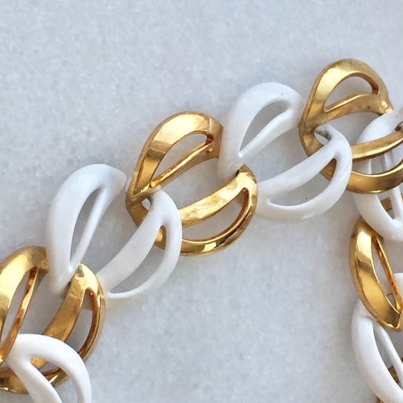 kateymart | Jewelry | Vintage White Gold Chain Statement Necklace ...